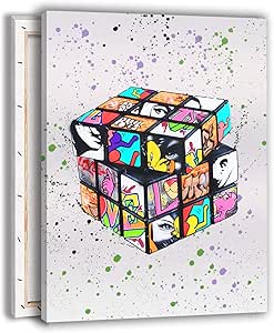 Amazon.com: Graffiti Wall Art Magic Cube Poster Graffiti Canvas ...