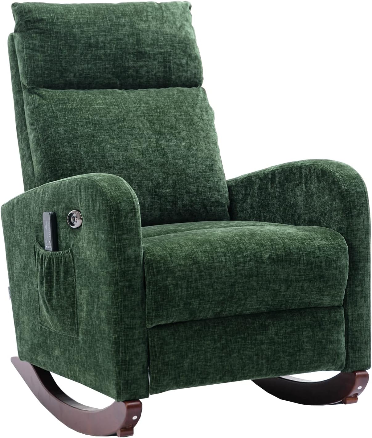 Amazon.com: Luccalily Fabric Electric Rocking Chair with Heated and ...