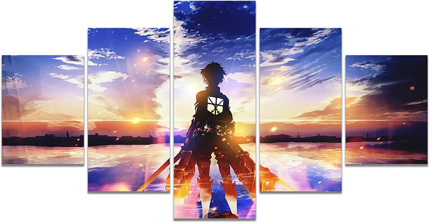 Amazon.com: InsNordic Anime AOT Poster Eren Yeager Prints on Canvas ...