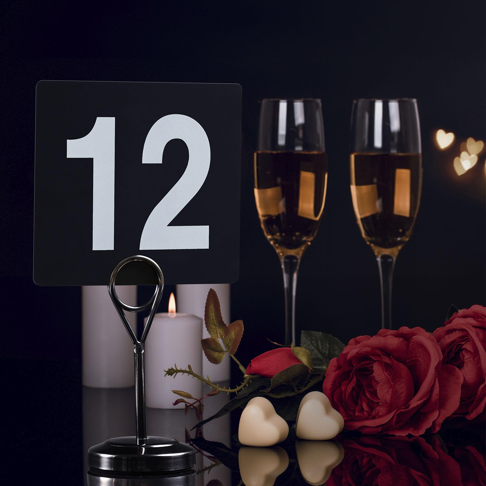 Snapklik.com : Table Number Cards 1-50, Double Sided Restaurant Table ...