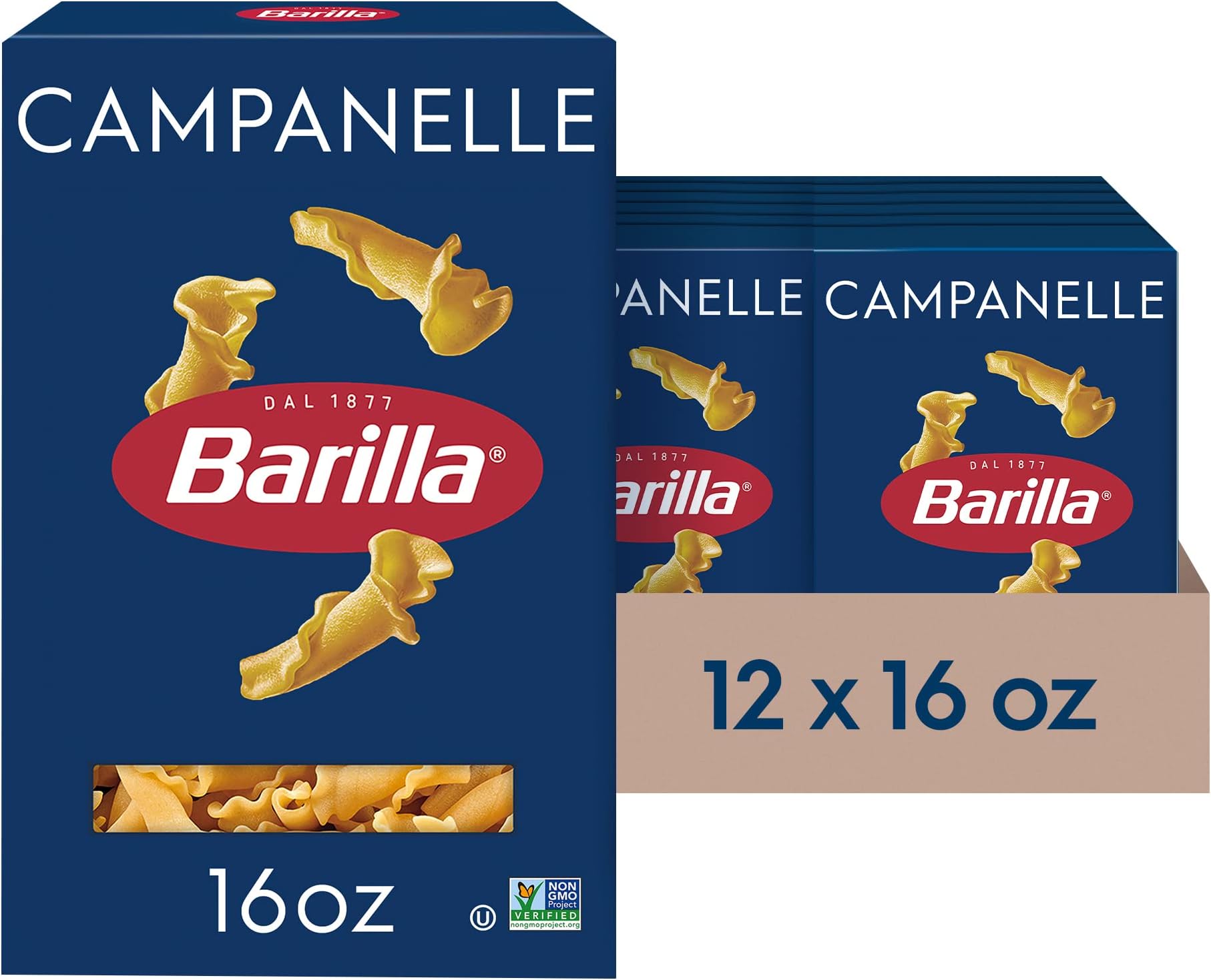 Amazon.com : Barilla Campanelle Pasta, 16 oz. Box (Pack of 12) - Non ...