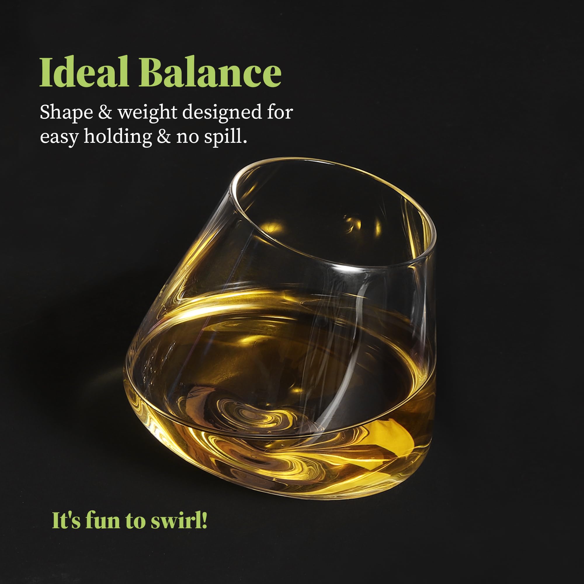 Snapklik.com : QUAFFER Tilted Whiskey Wine Glasses Tumblers Set Of 2 ...