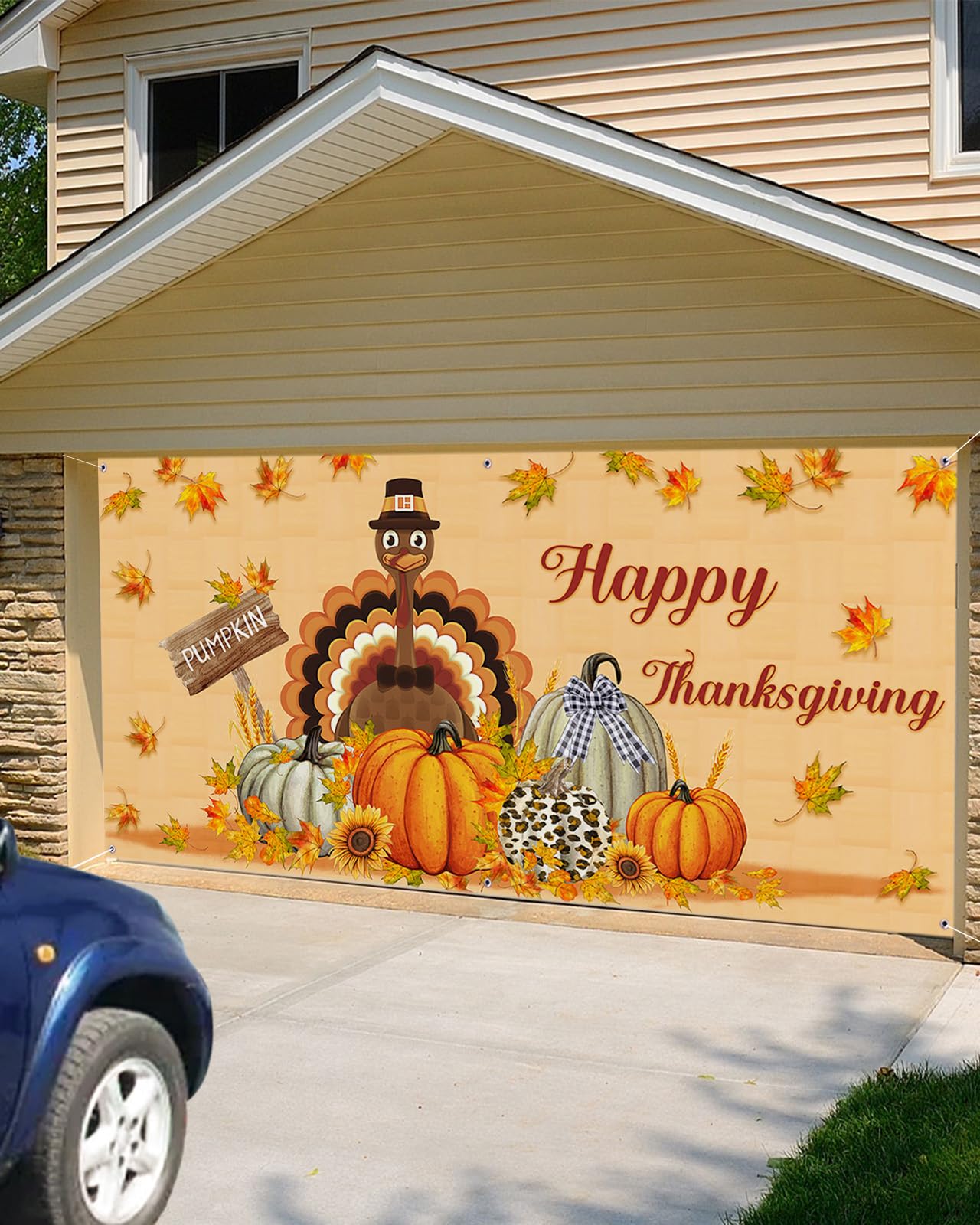 Amazon.com: Rocking Giraffee Thanksgiving Garage Door Cover Farm Turkey ...