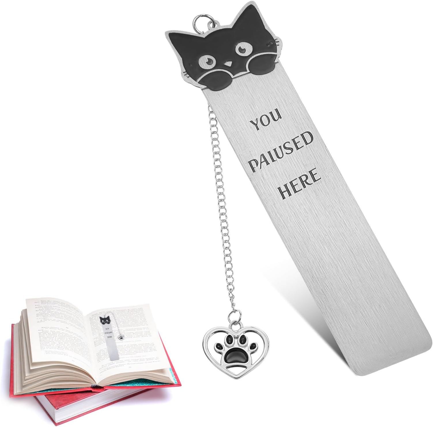 Amazon.com: Cat Bookmark, Bookmarks for Book Lovers, Cute Cat Lover ...