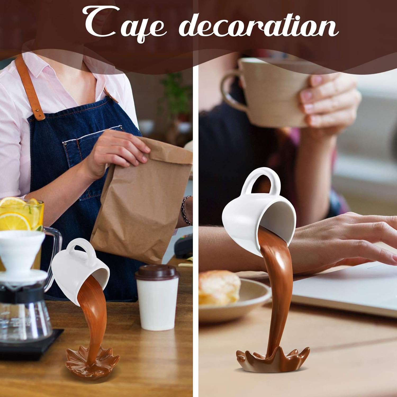 Magic Pouring Splash Coffee Mug - Novelty Funny Sculpture for Coffee ...