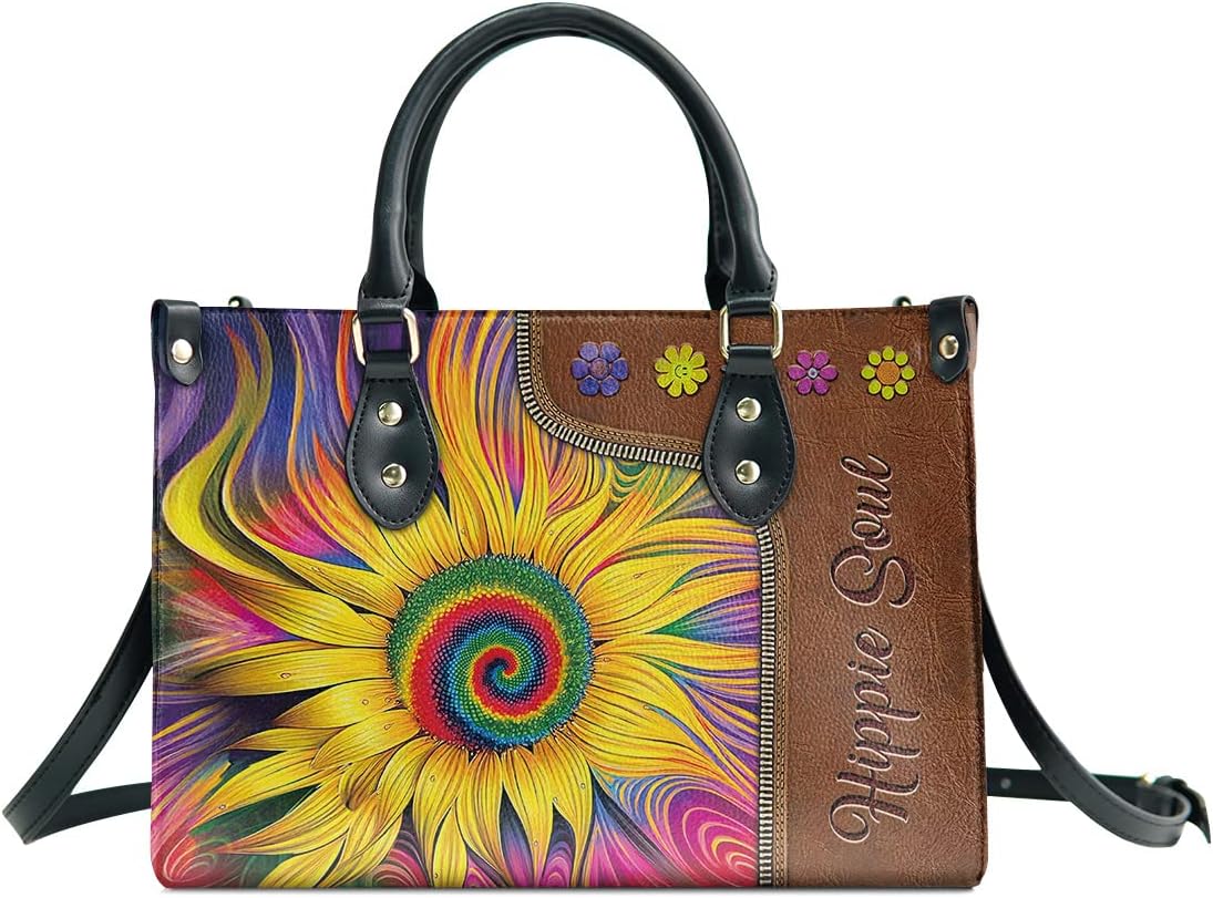 Amazon.com: 64HYDRO Tie Dye Hippie Sunflower Gifts Peace Hippie Purses ...