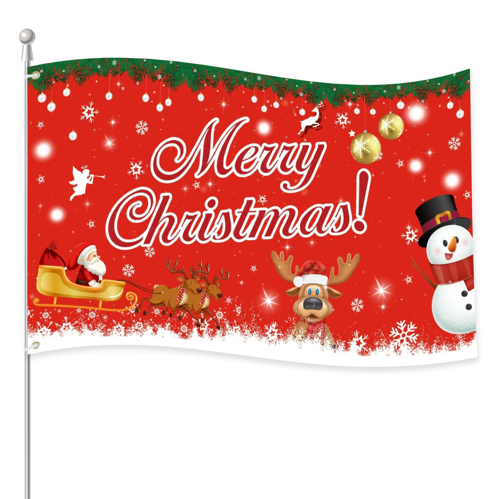 Amazon.com : Merry Christmas Flags 3x5 Outdoor Large Christmas Flags ...