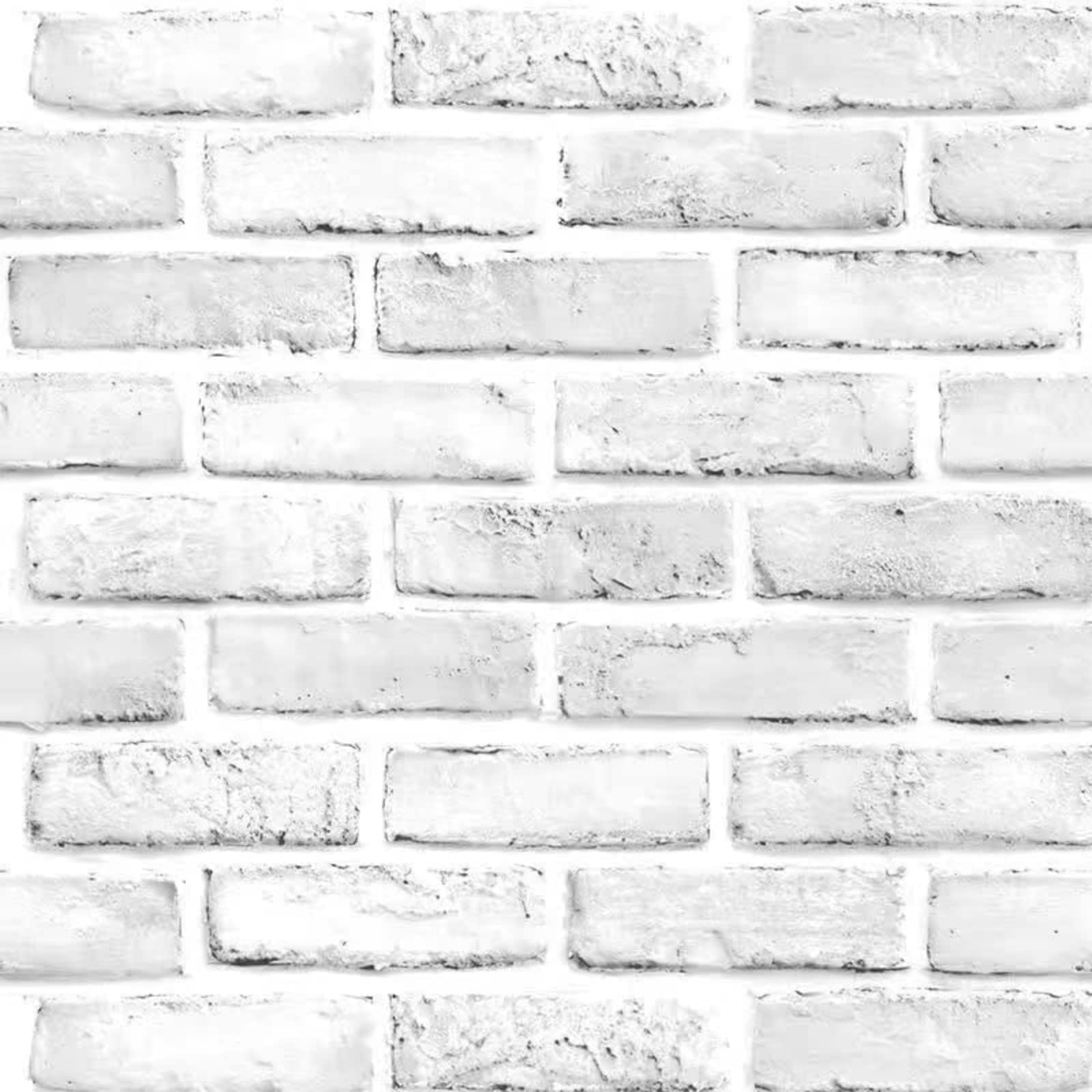 Scott Living District Brick White Self Adhesive Wallpaper - Amazon.com