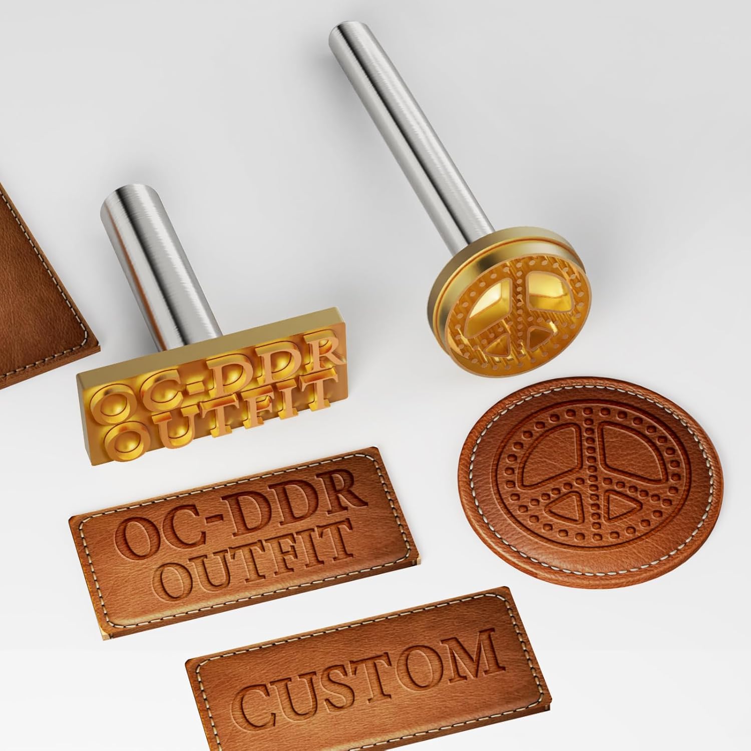 Amazon.com: Custom Leather Stamp Personalized Embossing Stamp Logo ...