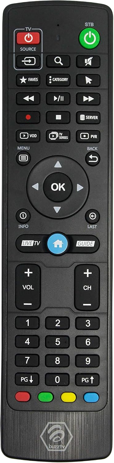 Amazon.com: BuzzTV XR4000 / XRS4000 OEM Universal IR Remote Control ...
