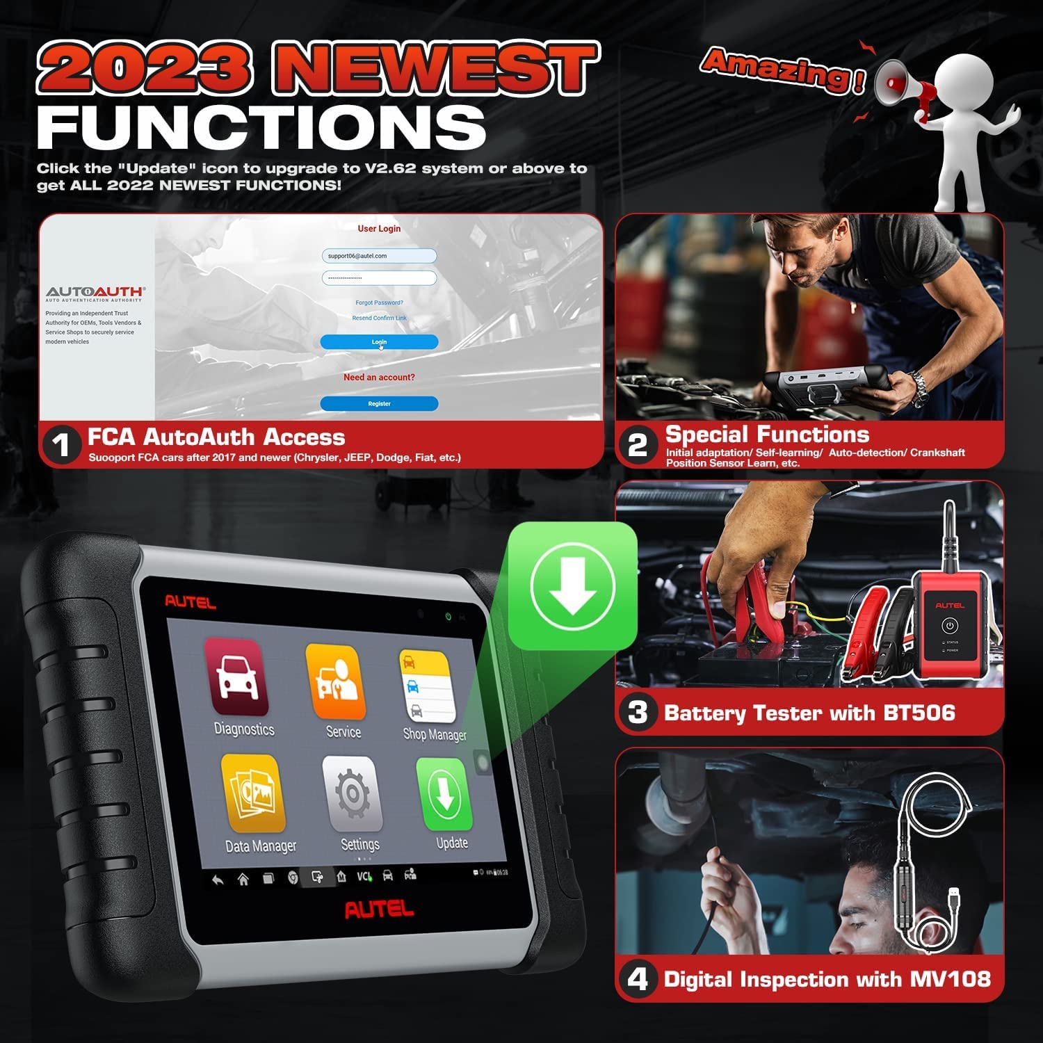 Snapklik.com : Scanner MaxiCOM MK808BT PRO, 2025 Bidirectional ...