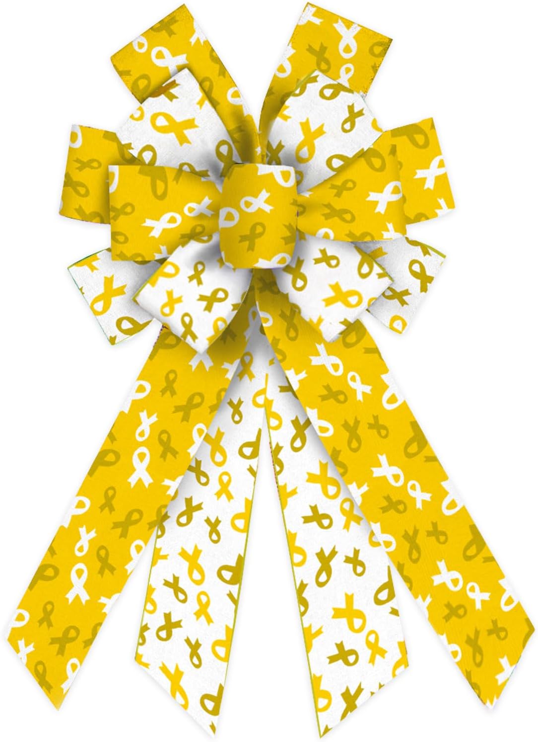 Amazon.com: ABTOLS Large Cancer Awareness Wreath Bow, Childhood Cancer ...