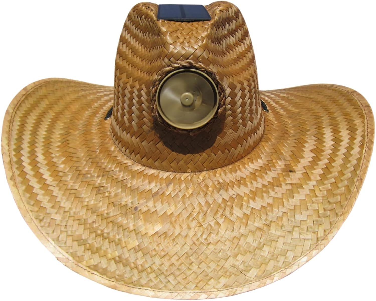 KOOL BREEZE SOLAR HAT - Plain Gentlemen Straw Hat - Hat with Fan Built ...