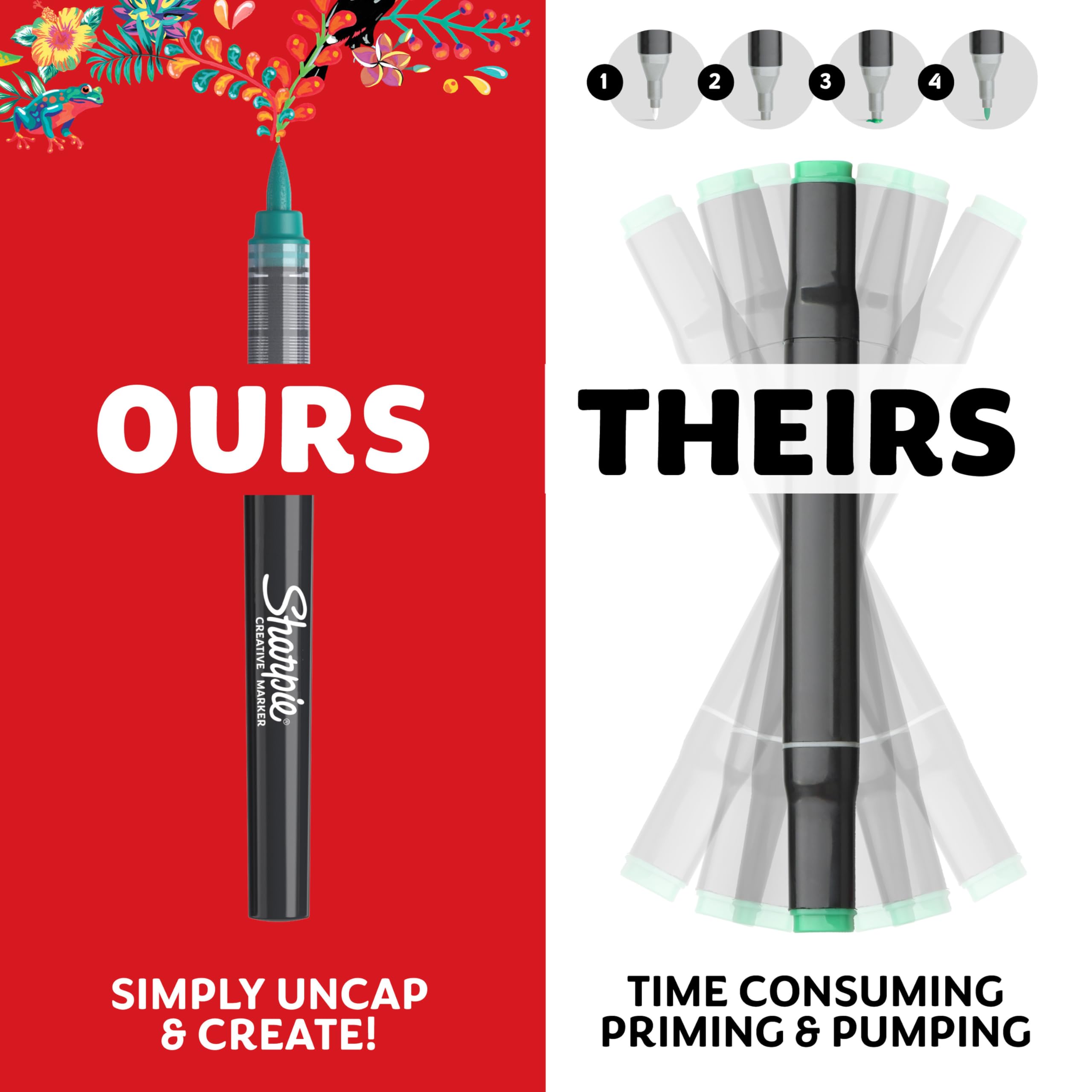 Snapklik.com : Sharpie Creative Markers, Water-Based Acrylic, Brush Tip ...