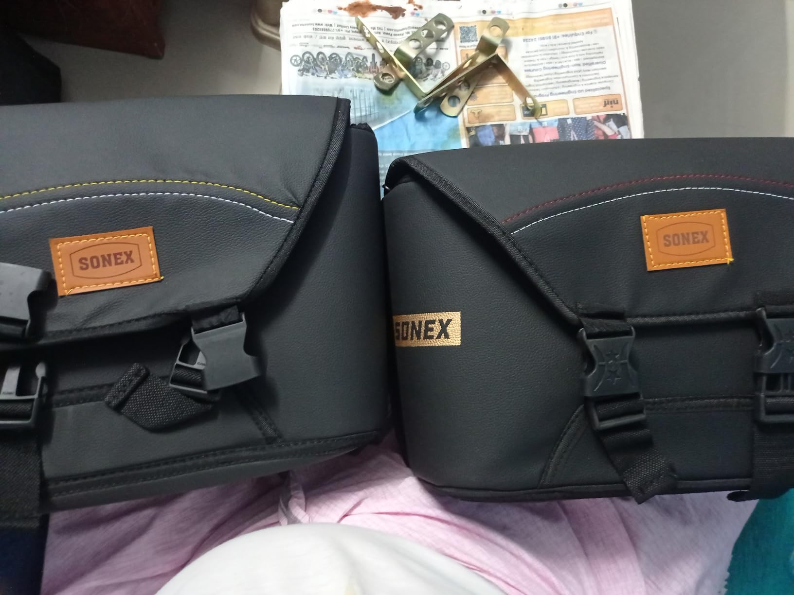 Autofy Sonex Tycoon Universal Side Bag with Two Plastic Locks for All ...