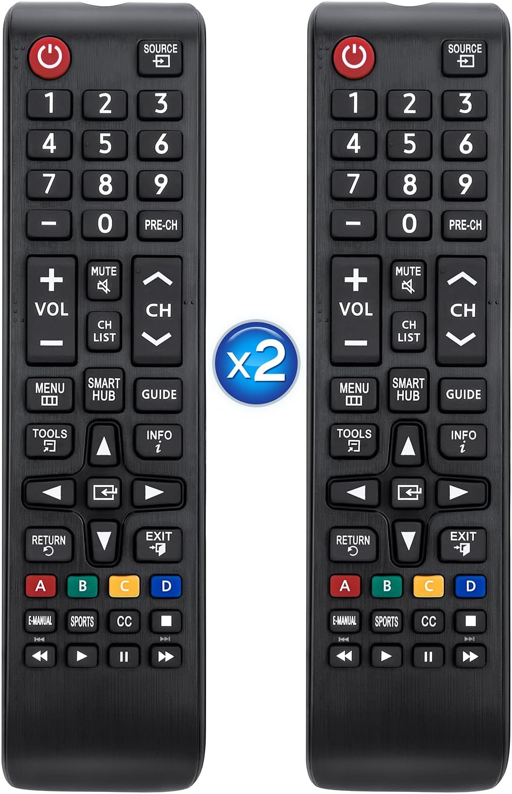 Amazon.com: (Pack of 2) Replacement Remote for Samsung-Smart-TV-Remote ...
