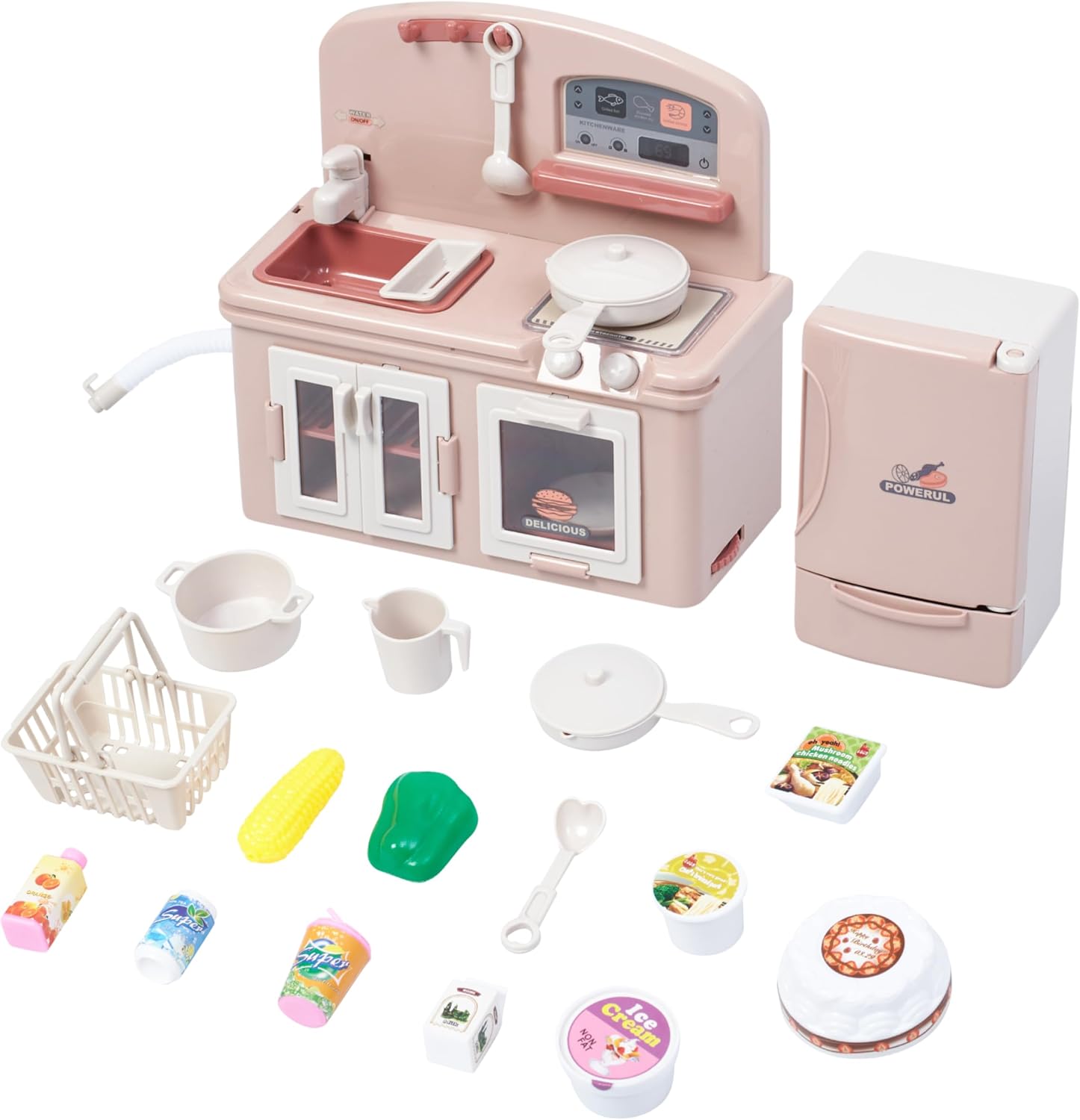 Amazon.com: Plastic Kids Kitchen Playset Age 3 and Up - Play Kitchen ...