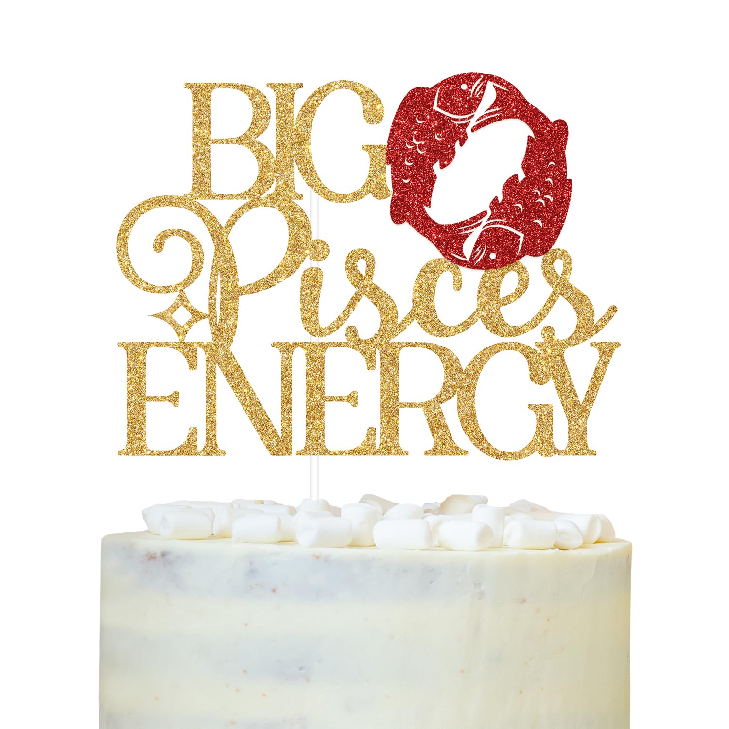Amazon.com: Pisces Birthday Cake Topper, Big Pisces Energy, Pisces ...