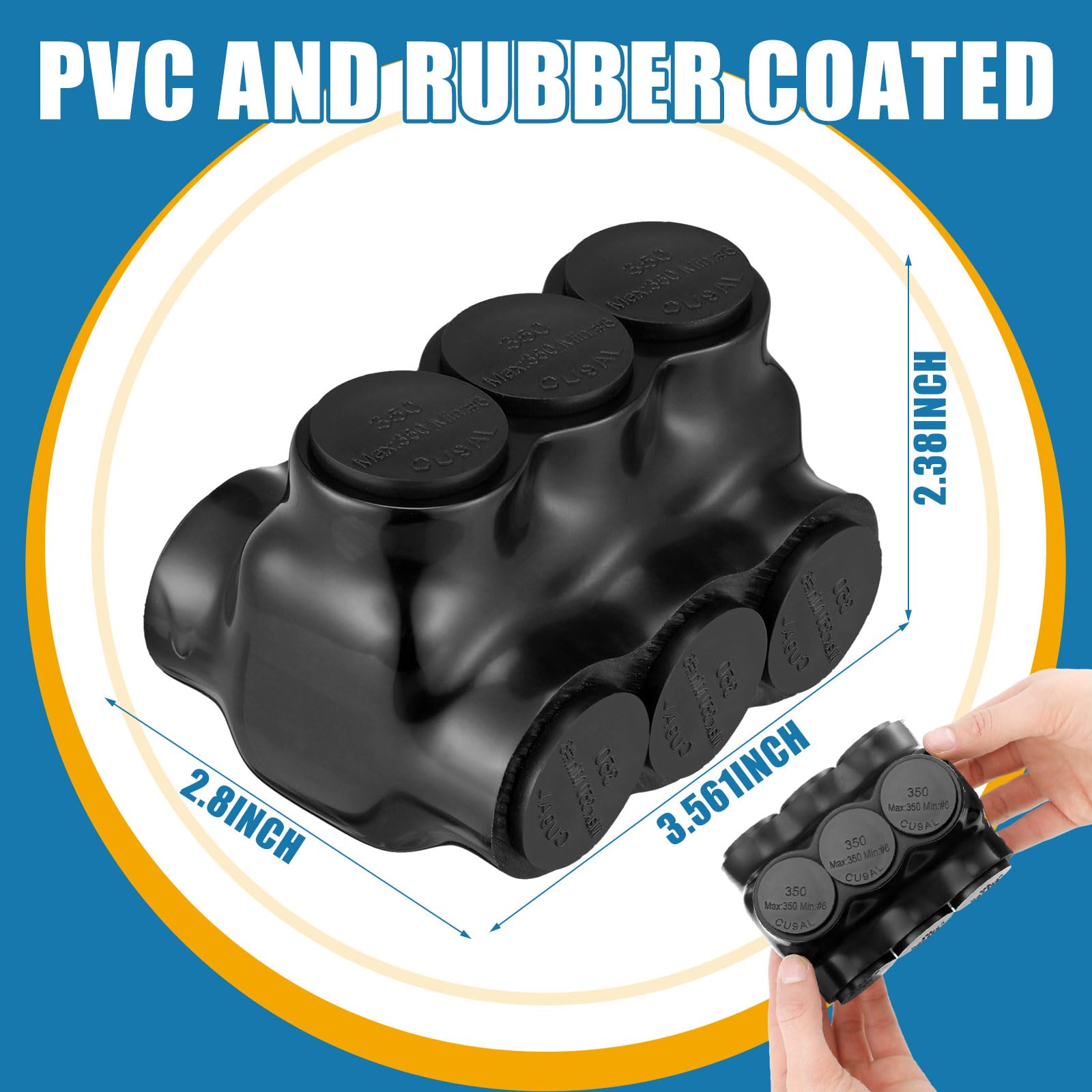 Snapklik.com : Copkim 3 Pcs Black Multi Cable Connector, 3 Wire Ports ...