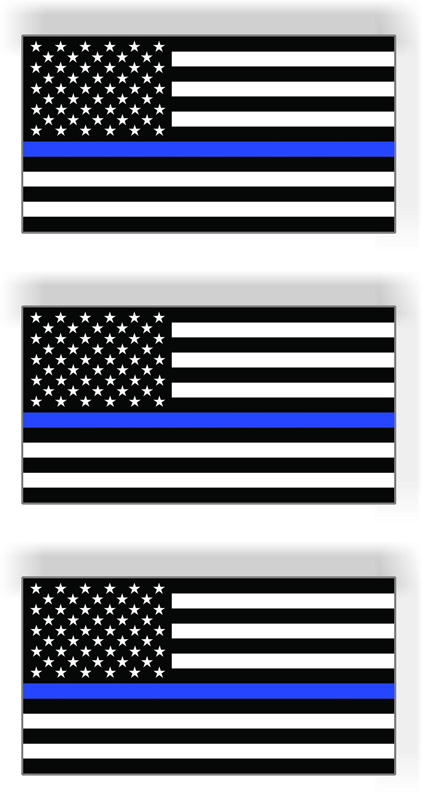 Amazon.com: Thin Blue Line American Police Flag Magnetic Bumper Sticker ...