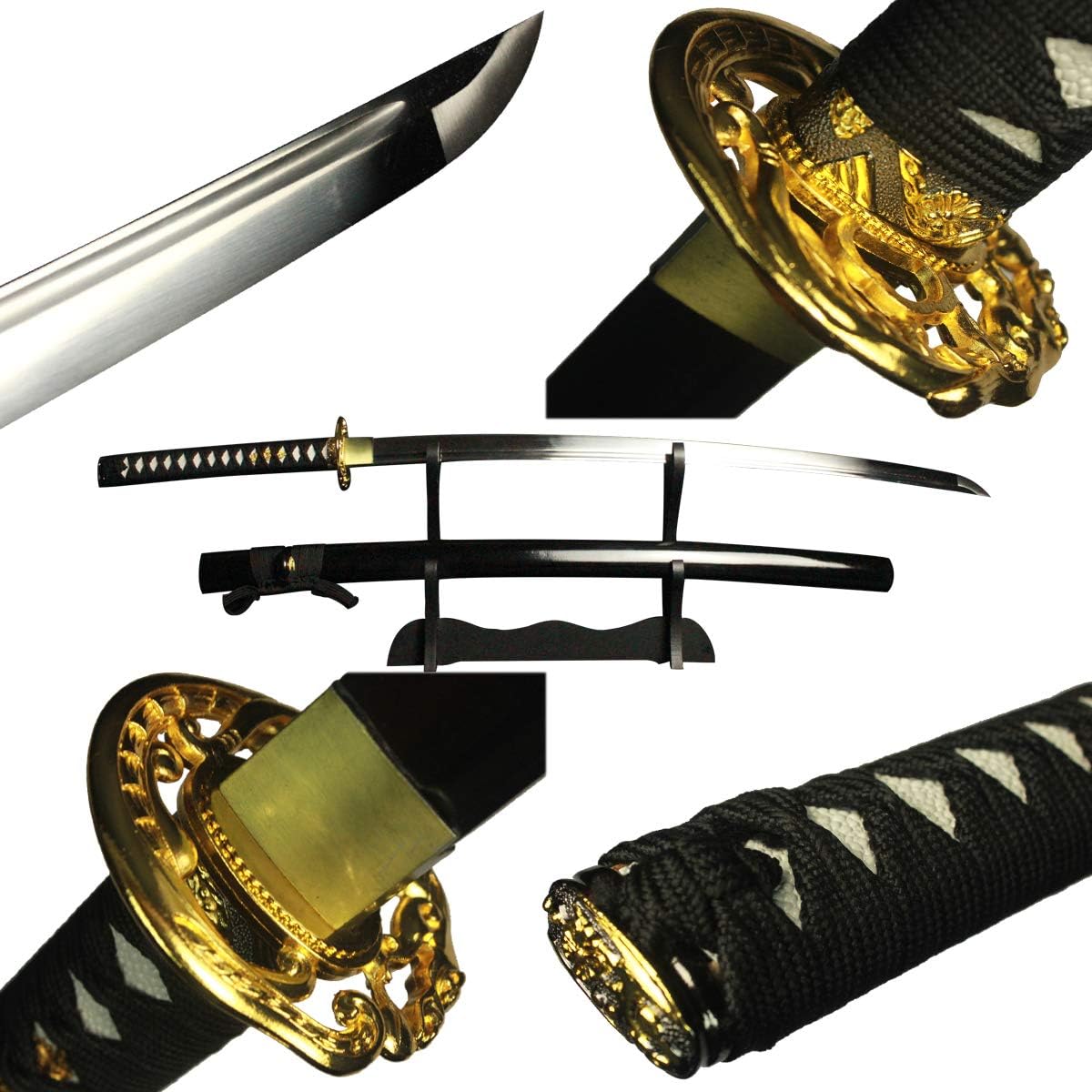 DTYES Full Handmade Katana Sword Real Sharp Japanese Samurai Sword ...