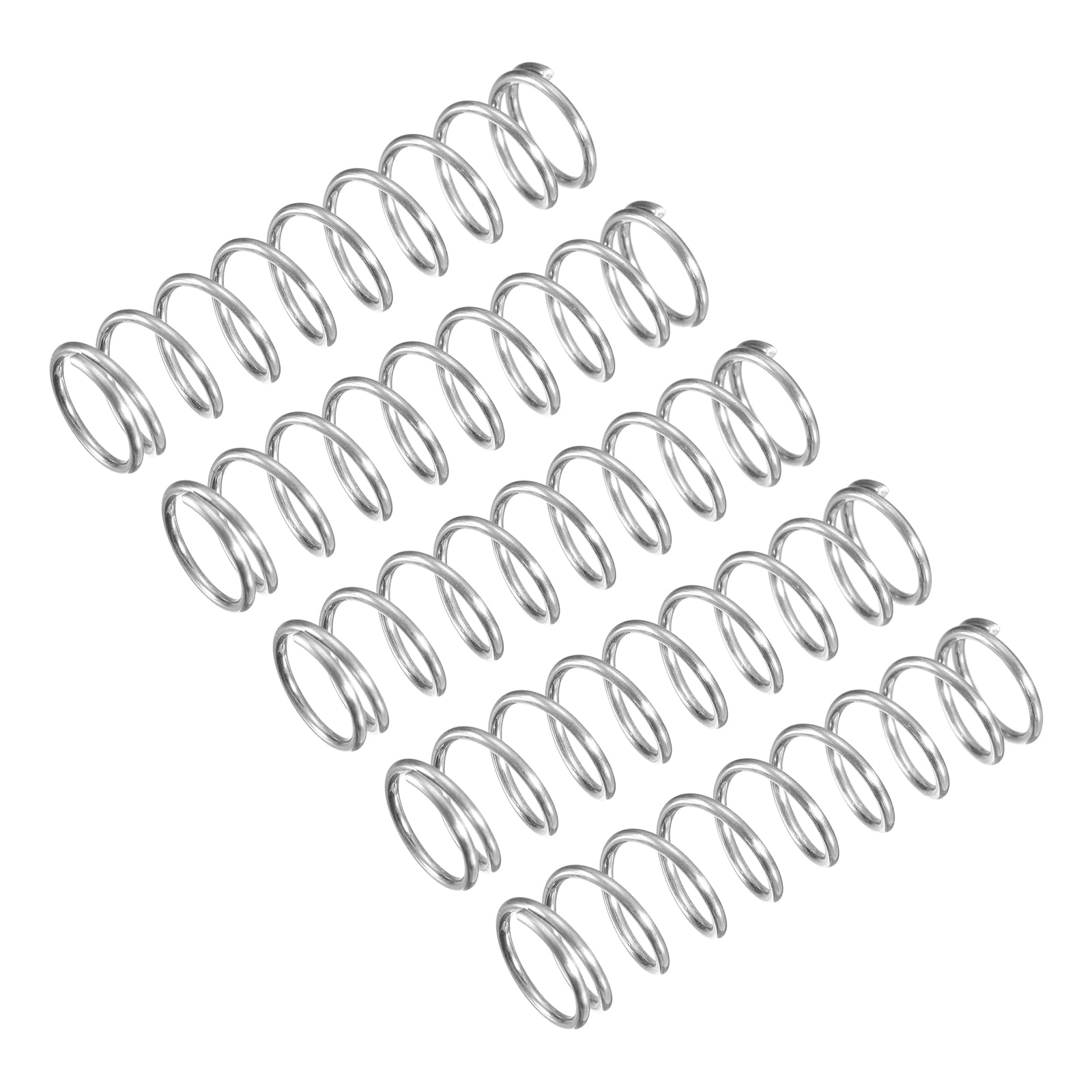 uxcell Compression Spring, 5Pcs 304 Stainless Steel, 12mm OD, 1.2mm ...