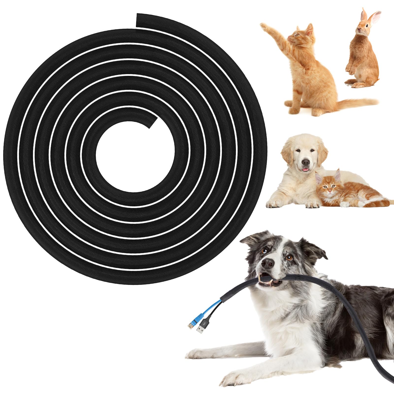 Amazon.com: BUSOHA Wire Covers for Cords - 13ft Cord Protectors from ...