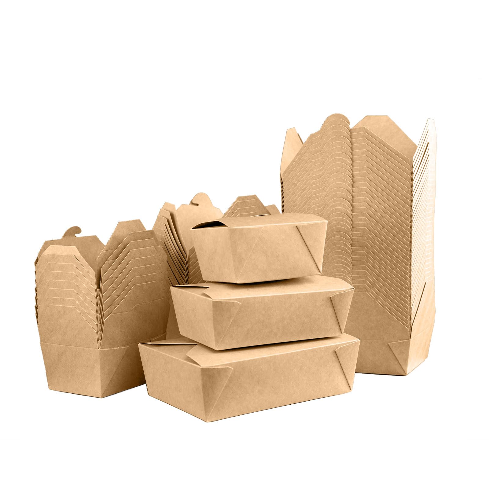 Snapklik.com : MURUOCO,300 PACK, Disposable Kraft Paper To Go Boxes ...