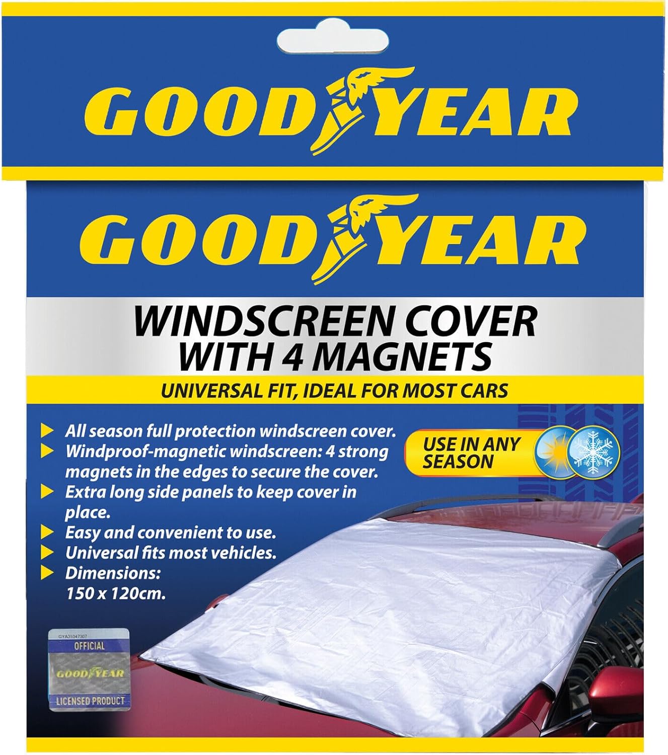 Goodyear Magnetic Car Windscreen Cover | Protect from Snow Frost ...