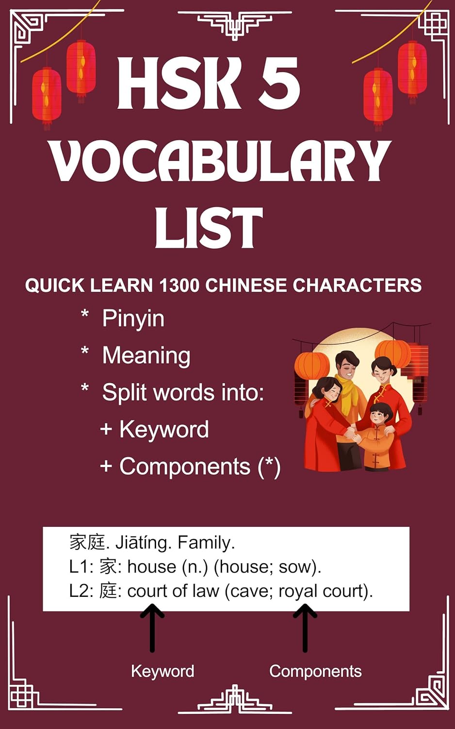 HSK 5 Vocabulary List: Characters In Simplified Chinese And Pinyin, 1300 Words And Phrases ...