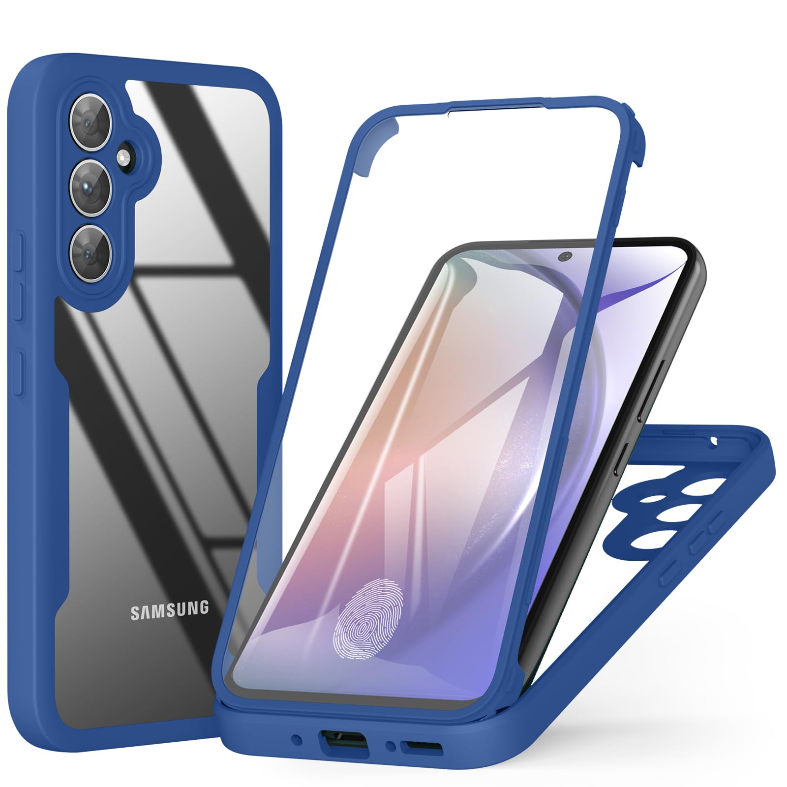 Kirnntca Case for Samsung Galaxy A54 5G with Built-in Screen Protector,Shell-Membrane ...