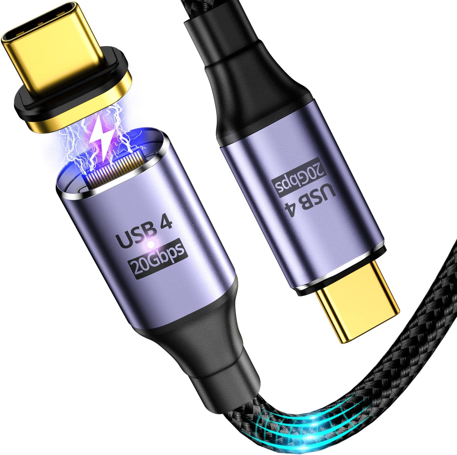 DuHeSin 100W Magnetic USB C to USB C Charging Cable, 24Pin PD Fast ...