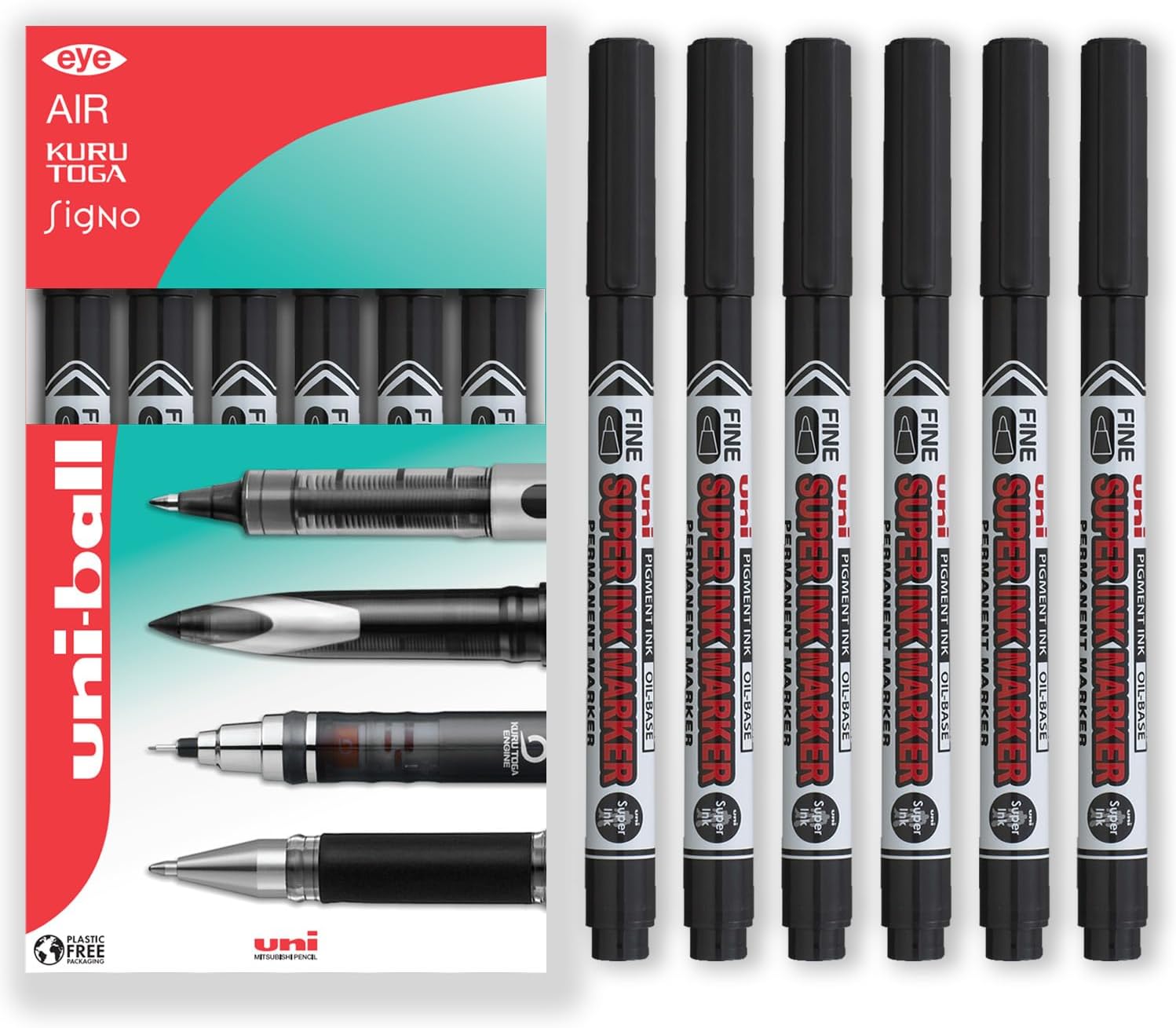 uni-ball Super Ink Marker PNA-125 - Permanent Marker Pen - Black Ink ...