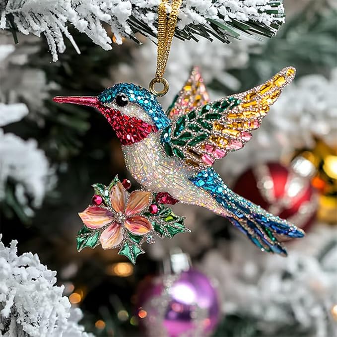 Amazon.com: Glittering Hummingbird Christmas Decorations,Exquisite Bird ...