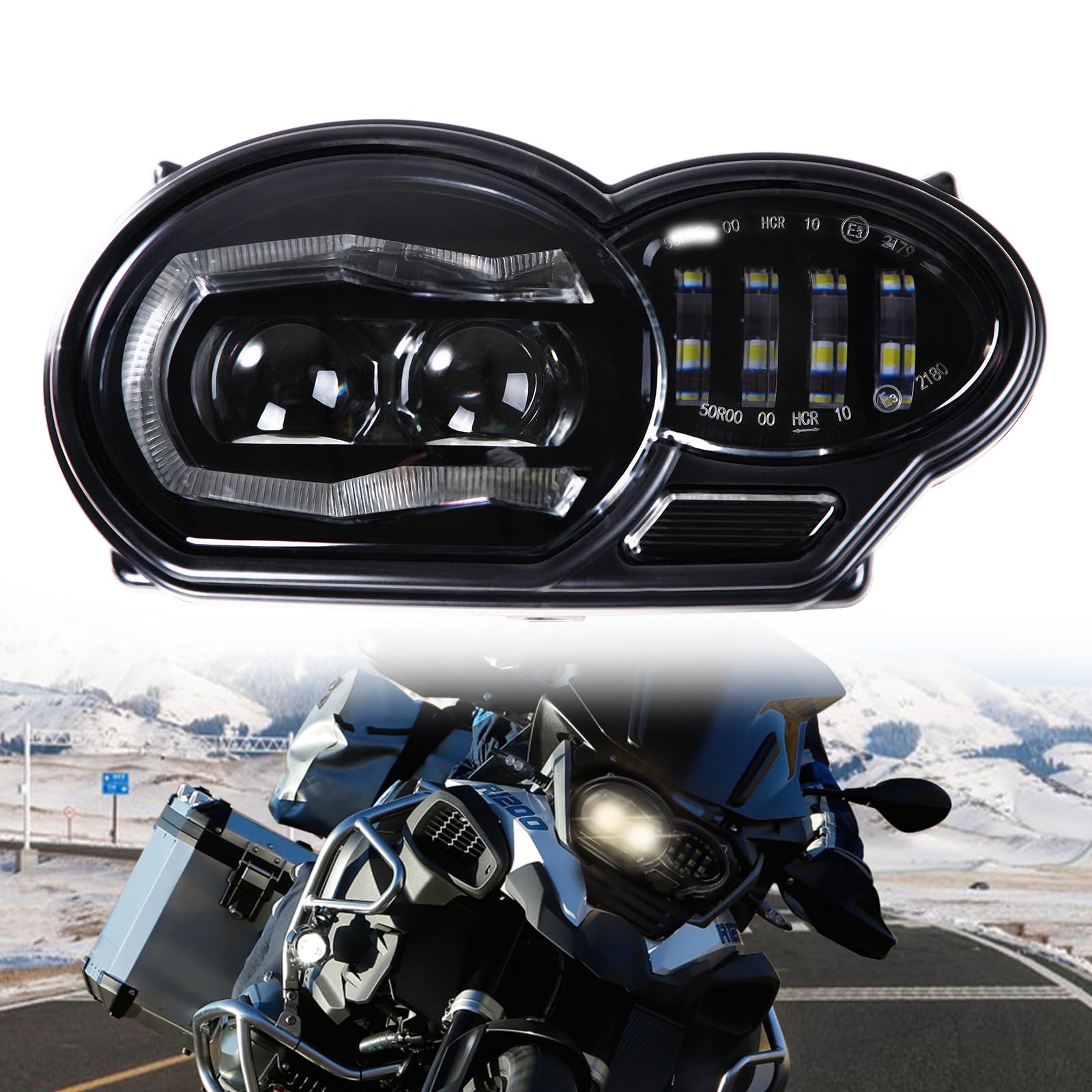 Amazon.com: KAKABAS Motorcycle Front LED Headlights Compatible with BMW ...