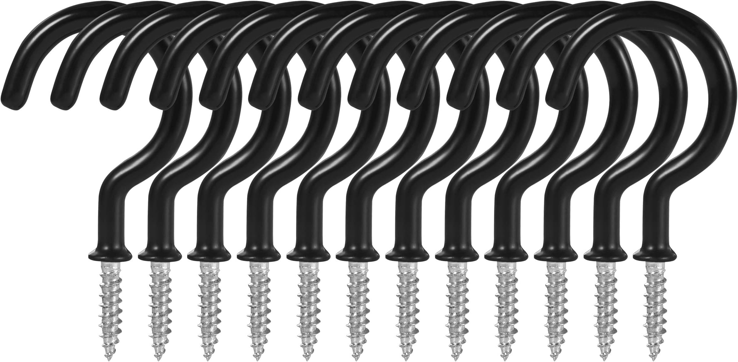 Amazon.com: 20 Pack Ceiling Hooks, 2 in Screw Cup Hooks, Vinyl Coated ...