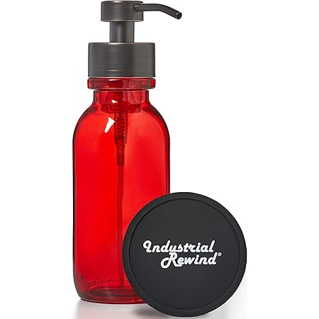 Amazon.com: Red Soap Dispenser with Stainless Steel Pump - 16oz Red ...