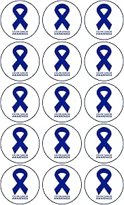 15 x Colon Cancer Edible Wafer or Icing Cupcake Toppers Party Cake ...