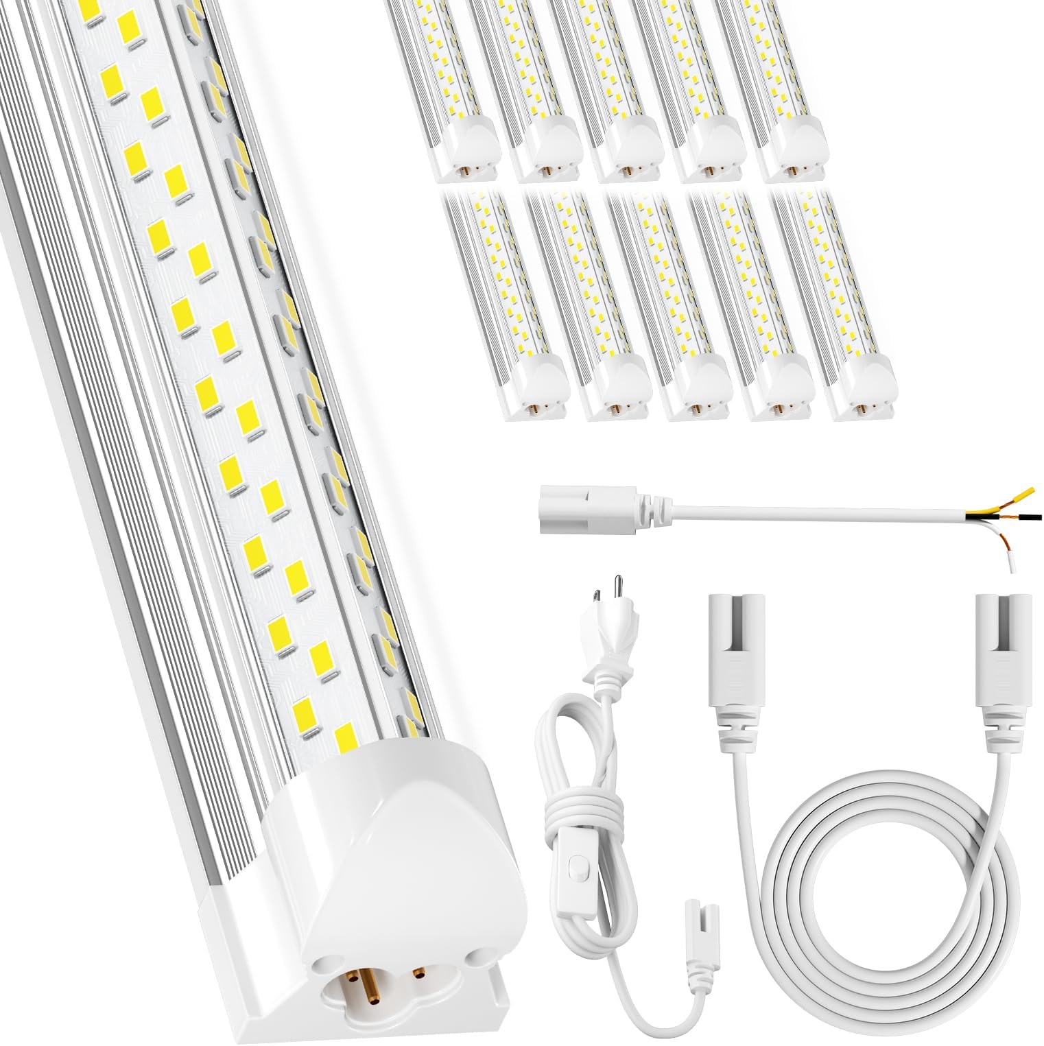 ELEKICO 4FT LED Shop Light, 50W 7200LM 5000K V Shape 4' Led Shop Light ...