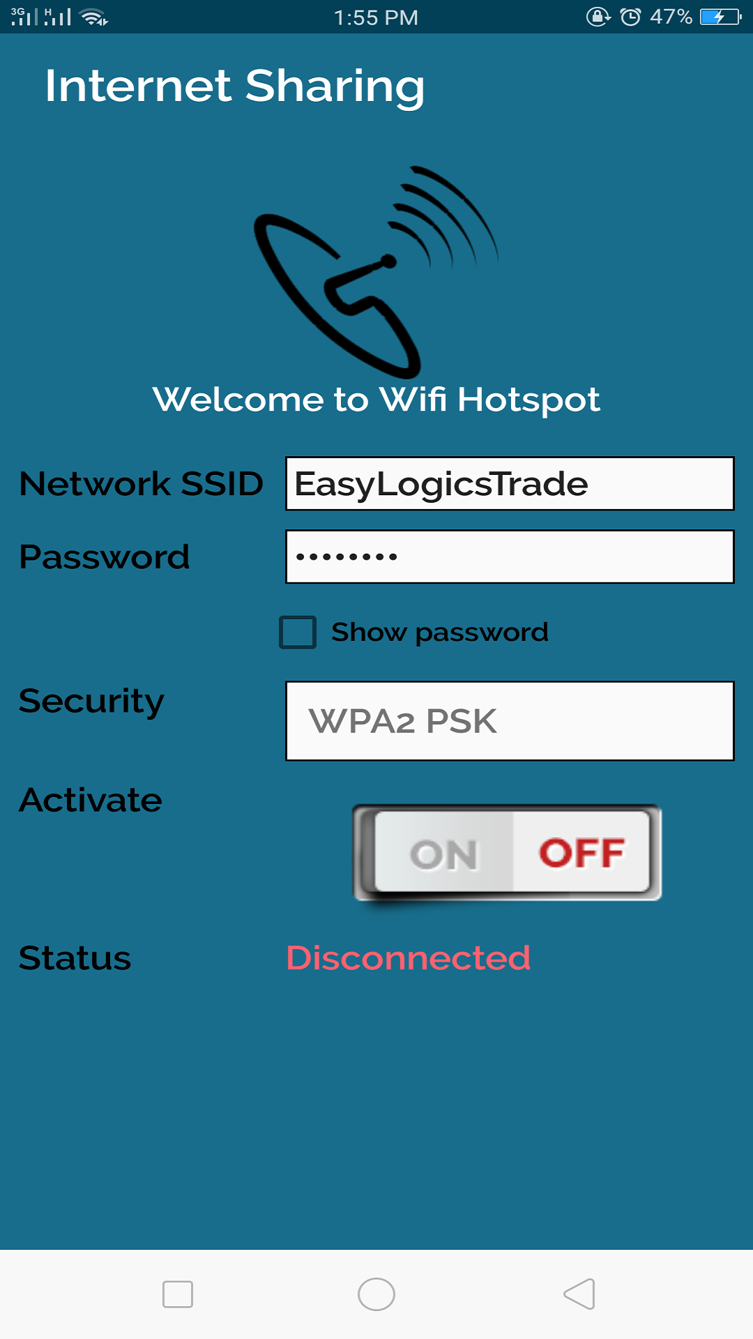 Internet Sharing - WiFi Hotspot - 4G data Tether - App on Amazon Appstore