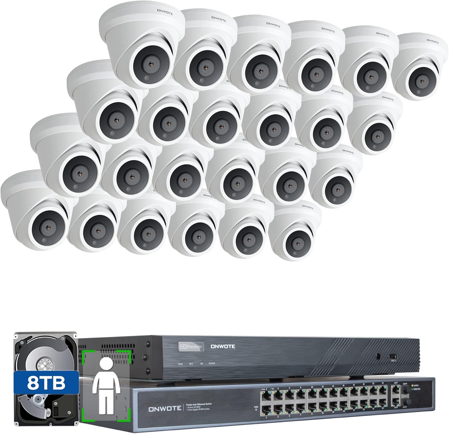 Amazon.com : ONWOTE 32 Channel 4K NVR PoE Security Camera System, AI ...