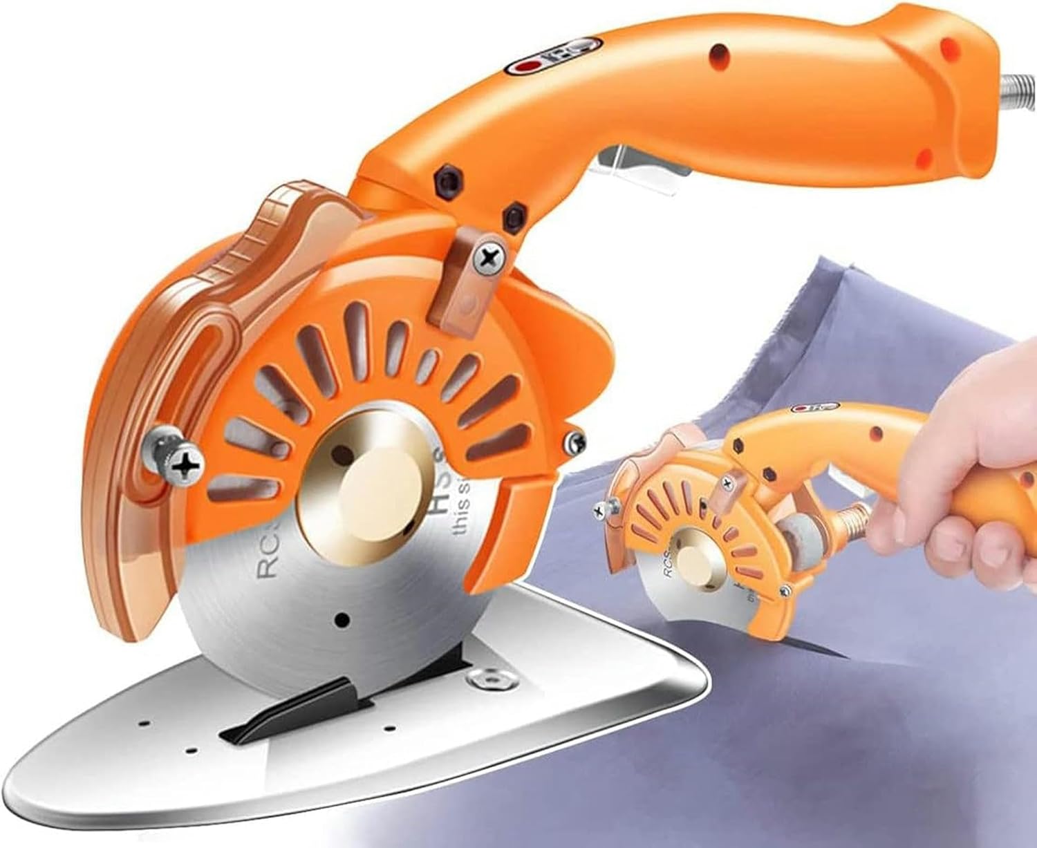 XDRGOOIUY 5-Speed Electric Rotary Cutter, Hand-Held Fabric Cutting ...
