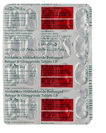 Amaryl M2 - Strip of 20 Tablets : Amazon.in: Fashion