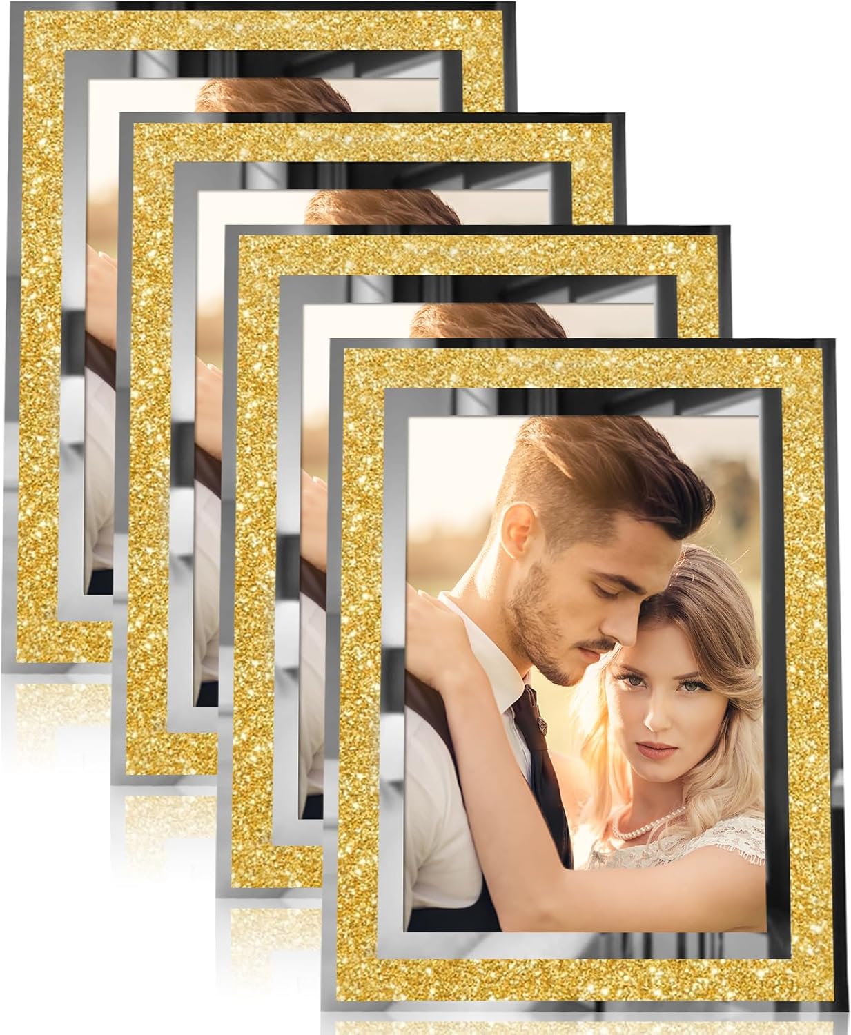 Amazon.com - Egofine 4x6 Picture Frames Set of 4, Glass Picture Frames ...