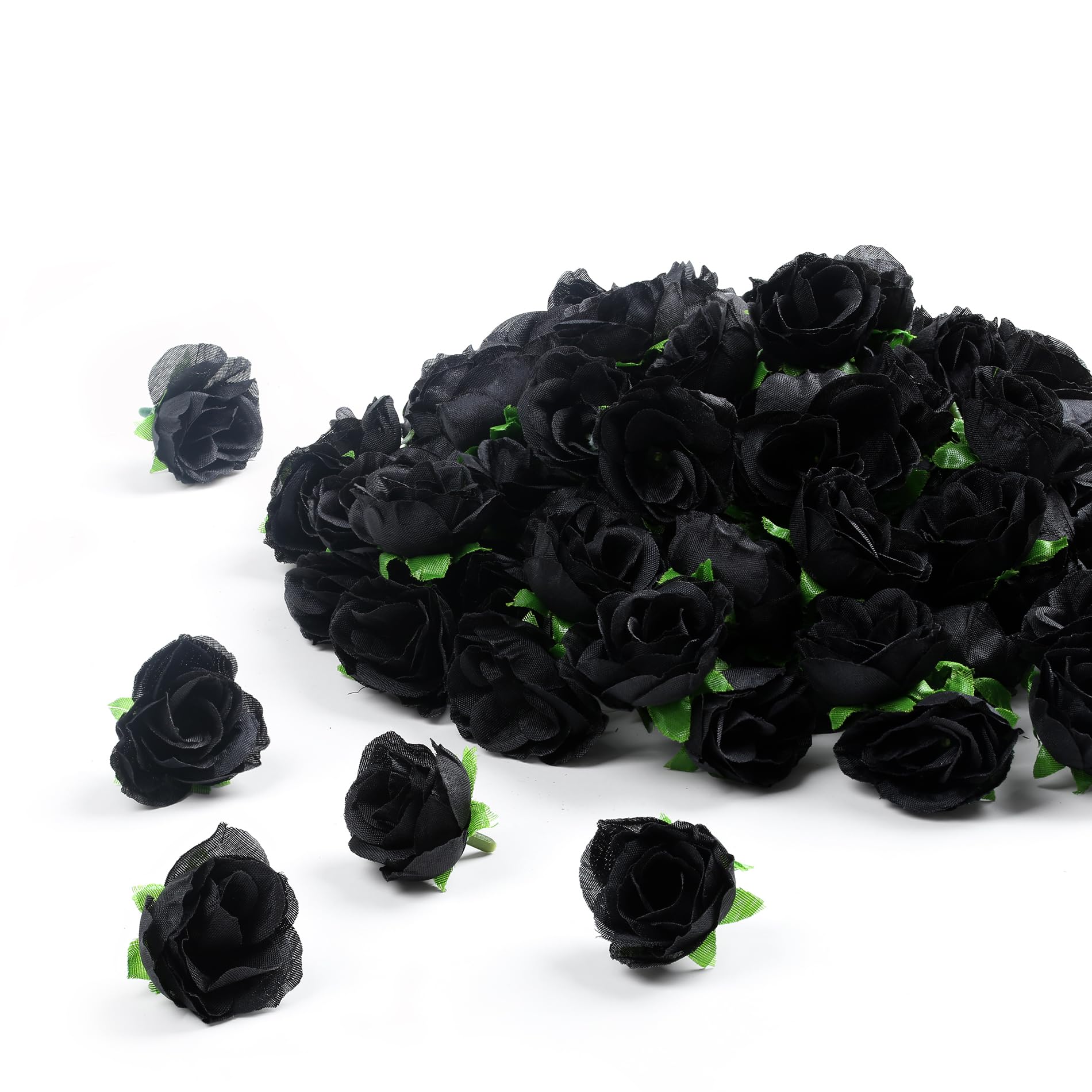 Amazon.com: SITUMEIZI 100 Pc 1.3 inches Mini Black Rose Head Black ...
