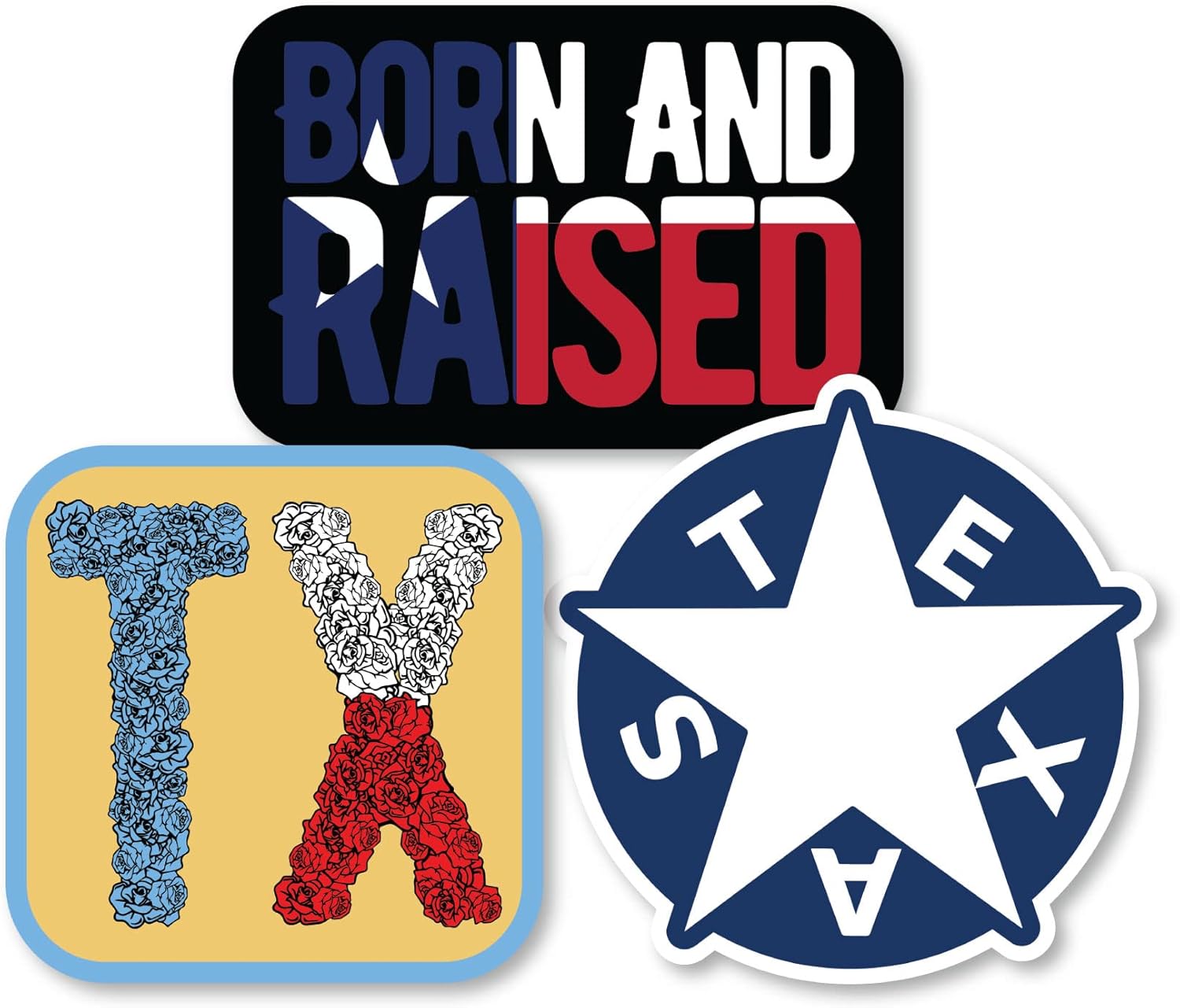 Amazon.com - State of Texas Bumper Sticker Decal Bundle 2 for Cars ...