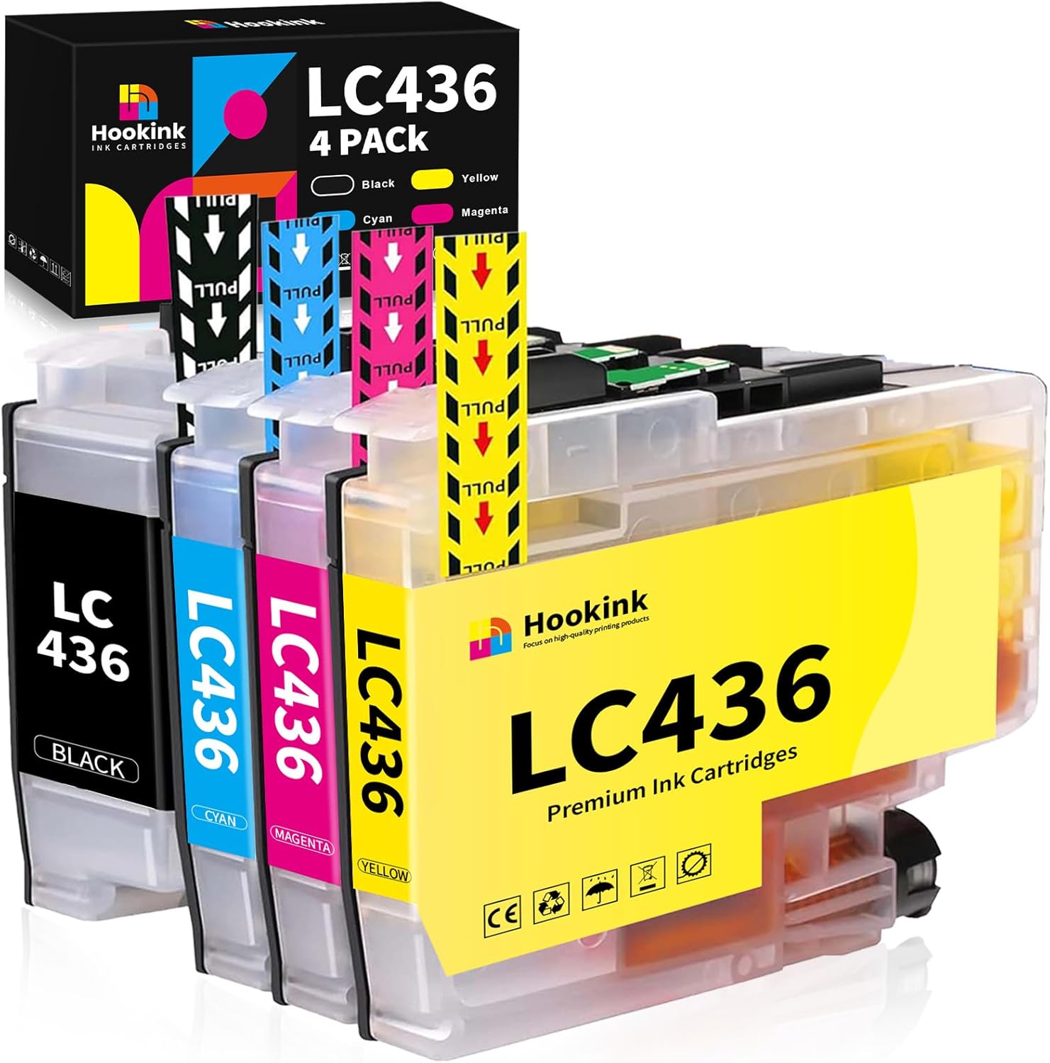 Hookink LC436 Ink Cartridges Compatible for Brother LC436 LC436XL ...