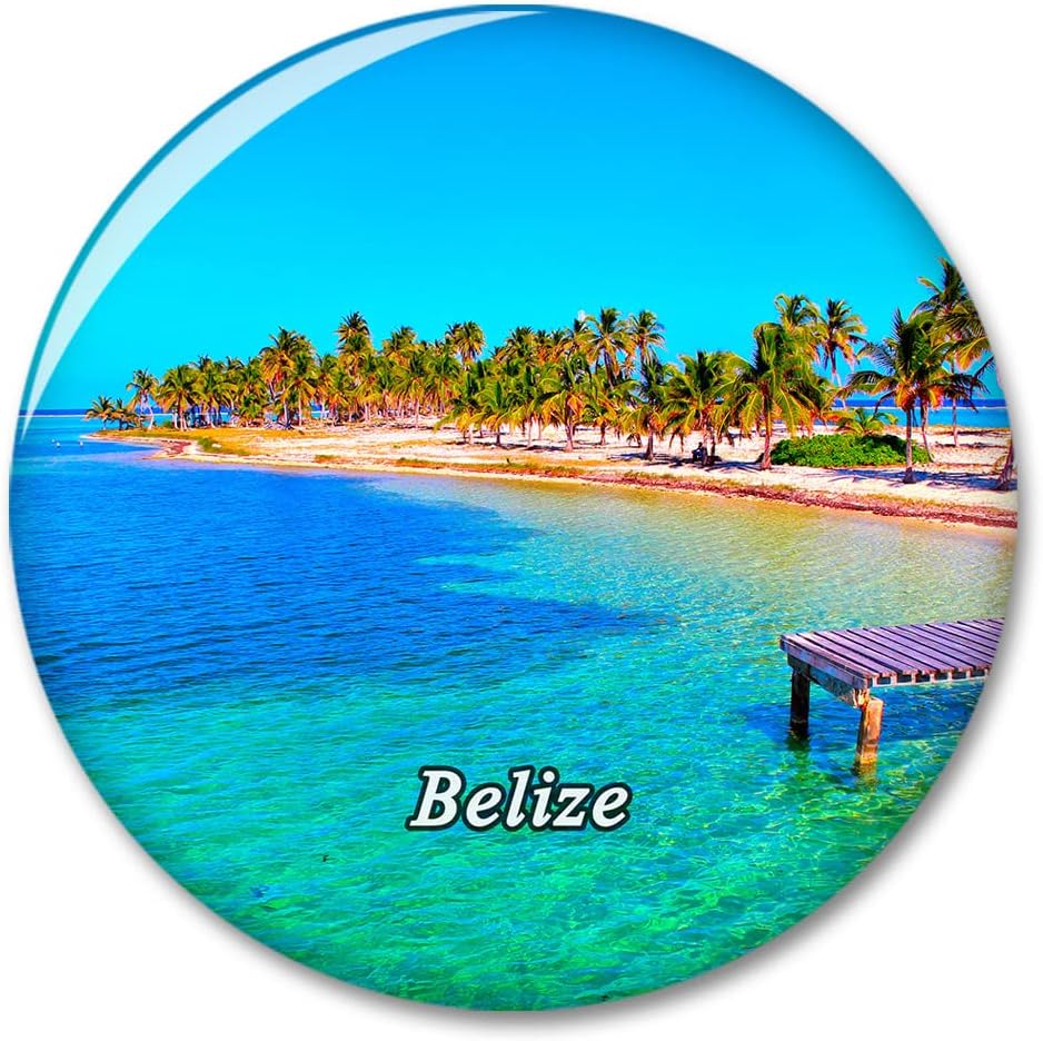 Amazon.com: Belize Half Moon Key Beach Fridge Refrigerator Magnet ...