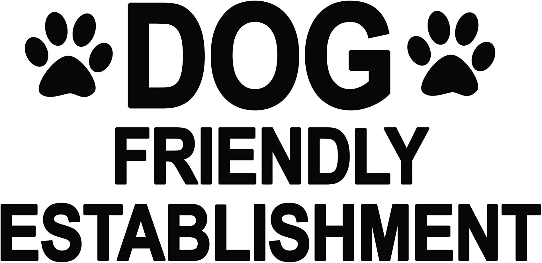 Dogs Welcome Window Sticker for Coffee Shops, Restaurants, and Pubs ...