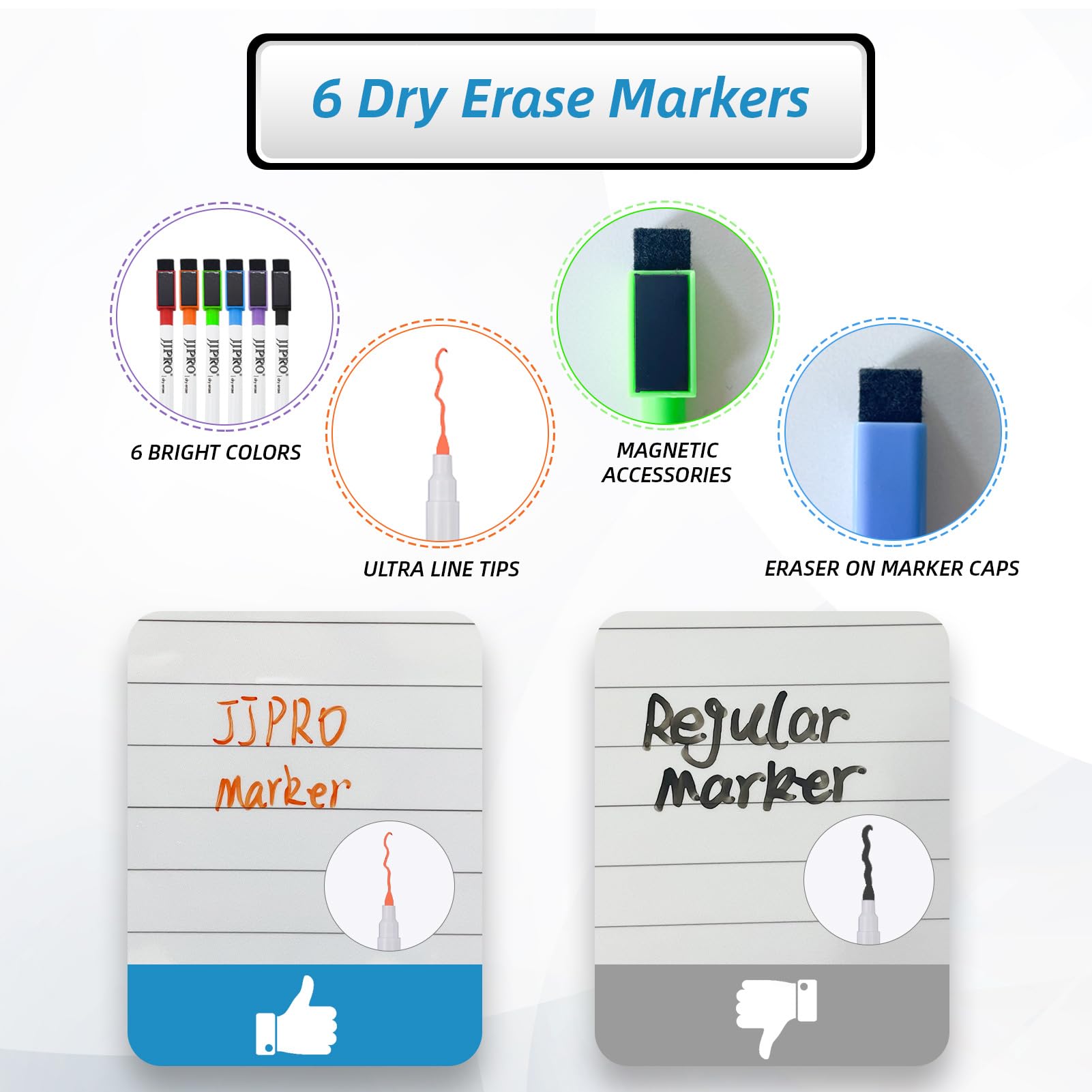 Snapklik.com : JJPRO Magnetic Dry Erase Monthly & Weekly Calendar For ...